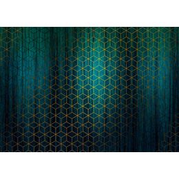 Vliestapete Komar "Mystique", blau (t&uuml;rkis), B:4m L:2,8m, Vlies, Tapeten, 400x280 cm (Breite x H&ouml;he)