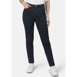5-Pocket-Jeans STOOKER WOMEN "Nizza Denim Basic Tapered Fit Jeans", Damen, Gr. 40, L&auml;nge 32, blau (dunkelblau), Denim/Jeans, 82% Baumwolle, 17% Polyester, 1% Elasthan, gerade, unten schmal lang, Jeans 5-Pocket-Jeans, Tapered Fit Casual Clean Wash Denim Jeans f&uuml;r Damen