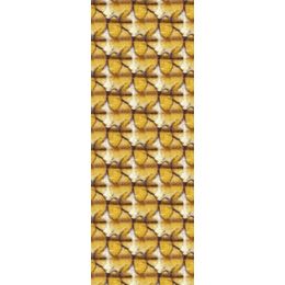 Vinyltapete queence "Abstraktes Bl&auml;ttermotiv", gelb, B:0,9m L:2,5m, Vinyl, Tapeten, 90x250cm, selbstklebend, kinderleichte Anbringung,, Sticker