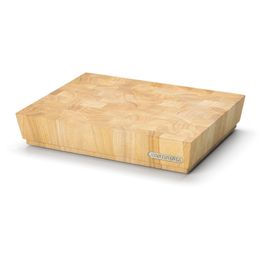 Schneidebrett CONTINENTA, braun (holzfarben), B:30cm H:7,5cm L:40cm, Massivholz, Schneidebretter, Hackbrett, Stirnholz 40x30x7,5cm