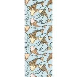 Vinyltapete queence "Harry", blau, B:0,9m L:2,5m, Vinyl, Tapeten, 90x250cm, selbstklebend, kinderleichte Anbringung,, Sticker