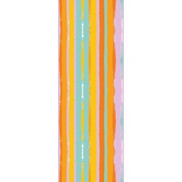 Vinyltapete queence "Streifen-Bunt", bunt, B:0,9m L:2,5m, Vinyl, Tapeten, 90x250cm, selbstklebend, kinderleichte Anbringung,, Sticker