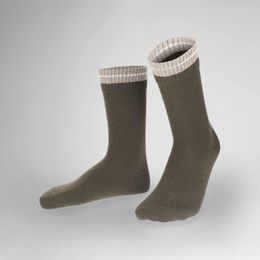 Socken Hudson "Socke Smart", Damen, Gr. 43-46, gr&uuml;n (dirty gr&uuml;n 0552), Obermaterial: 35% Polyacryl PAN. 33% Wolle WO. 22% Polyamid PA. 10% Elasthan EL., Socken Socken
