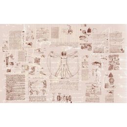 Vliestapete Komar "Digitaldruck Vlies - Da Vinci - Gr&ouml;&szlig;e 400 x 250 cm", bunt (bunt, schwarz), B:400m L:250m, Vlies, Tapeten, Wohnzimmer, Schlafzimmer