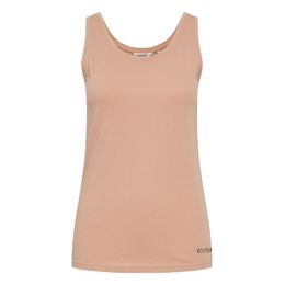 Crop-Top oxmo "Top OXPina", Damen, Gr. XS, rosa (mahogany rose), Obermaterial: 100% Baumwolle CO., Tops