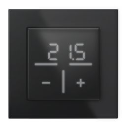 homematic IP Smart-Home-Zubeh&ouml;r "Bundle Glas-Wandthermostat + Glasrahmen 1-fach", schwarz, B:31cm H:12cm T:37cm, Smart-Home-Stationen