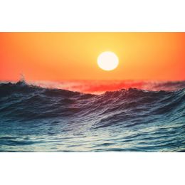 Fototapete papermoon "SONNENUNTERGANG-NATUR LANDSCHAFT MEER STRAND SEE OZEAN", bunt, B:2,5m L:1,86m, Vlies, Tapeten