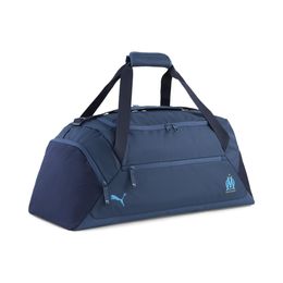 Sporttasche Puma "Olympique de Marseille Teamtasche (55 l) Erwachsene", Gr. B/H/T: 65cm x 29cm x 32cm onesize, blau (tiefblau bleu azur), Taschen Sporttasche