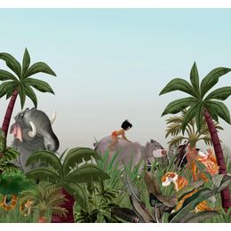 Vliestapete Komar "Digitaldruck Vlies - Jungle Book - Gr&ouml;&szlig;e 300 x 280 cm", gr&uuml;n (gr&uuml;n, blau), B:300m L:280m, Vlies, Tapeten, Kinderzimmer