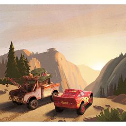 Vliestapete Komar "Digitaldruck Vlies - Cars Sundown - Gr&ouml;&szlig;e 300 x 280 cm", bunt, B:300m L:280m, Vlies, Tapeten, Kinderzimmer