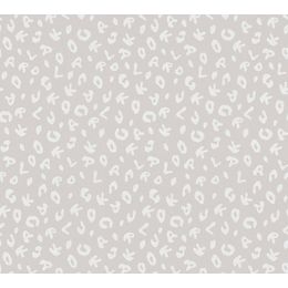 Vliestapete ARCHITECTS PAPER "Leopard", grau (grau metallic), B:0,53m L:10,05m, Vinyl, Vlies, Tapeten, Ausgefallene Tapete Karl Lagerfeld Designer Metallic Tapeten modern