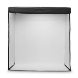 Hama Falthintergrund "Mini-Fotostudio-Set f. Produktbilder (faltbar, LED-Ringlicht, 50x50cm)", wei&szlig;, B:50cm H:50cm L:50cm, Fotohintergr&uuml;nde