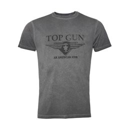 T-Shirt Top Gun "TG24040", Herren, Gr. 56 (XXL), grau (anthra cold dye), Obermaterial:100% Baumwolle, Shirts T-Shirt