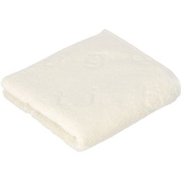 Handtuch Bugatti "Trentino", wei&szlig; (ivory), B:50cm L:100cm, Walkfrottier, Baumwolle, Handt&uuml;cher