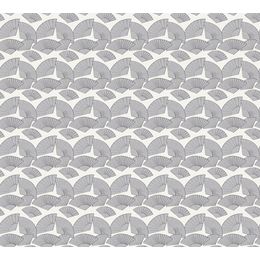 Vliestapete ARCHITECTS PAPER "Fan", silber (silber wei&szlig; metallic), B:0,53m L:10,05m, Vinyl, Vlies, Tapeten, Geometrische Tapete Designer Metallic Tapeten Wohnzimmer Schlafzimmer