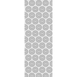 Vinyltapete queence "Leticia", grau, B:0,9m L:2,5m, Vinyl, Tapeten, 90x250cm, selbstklebend, kinderleichte Anbringung,, Sticker