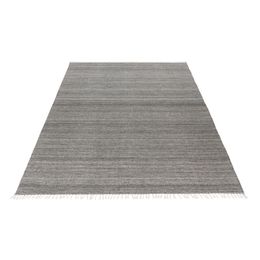 Teppich Obsession "My Nador 565", grau, B:120cm H:2mm L:170cm, Polyethylen (PE), Teppiche, Teppich, meliert, mit Fransen, In- und Outdoor geeignet