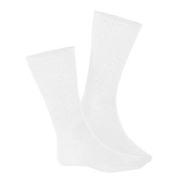Socken Hudson "Socke Relax Soft", Damen, Gr. 39-42, wei&szlig; (wei&szlig; 0008), Obermaterial: 80% Baumwolle CO. 18% Polyamid PA. 2% Elasthan EL., Socken Socken