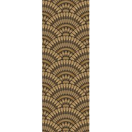 Vinyltapete queence "Lenja", gold, B:0,9m L:2,5m, Vinyl, Tapeten, 90x250cm, selbstklebend, kinderleichte Anbringung,, Sticker