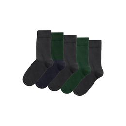 Bj&ouml;rn Borg Kurzsocken BJ&Ouml;RN BORG "Socken 5er Pack", Herren, Gr. 36-40, schwarz (schwarz, gr&uuml;n), Obermaterial: 78% Baumwolle CO. 20% Polyamid PA. 2% Elasthan EL., Socken