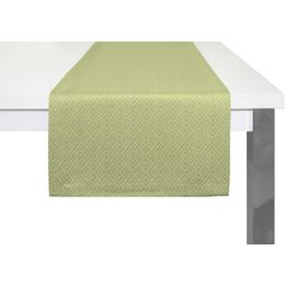 Tischl&auml;ufer Adam "Graphic Ventus" Gr. 1, gr&uuml;n (hellgr&uuml;n), B:50cm L:150cm, Bio-Baumwolle, Tischdecken