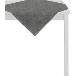 Mitteldecke Apelt "1102 Loft Style, Jacquard", schwarz (anthrazit, taupe), B:85cm L:85cm, Polyester, Viskose, Tischdecken, Mitteldecke
