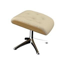 Fu&szlig;hocker FLEXLUX "Volden Beinst&uuml;tze, pflegeleicht, skandinavisches Design, hoher Komfort", beige (sandy beige), B:44cm H:39cm T:35cm, 100% Polyester, Hocker, Fu&szlig;hocker, f&uuml;r Beinauflage zur besseren Entspannung, robuster Alu Fu&szlig;, Holzrahmen