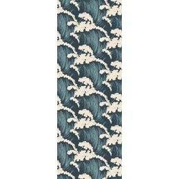 Vinyltapete queence "Immi", blau, B:0,9m L:2,5m, Vinyl, Tapeten, 90x250cm, selbstklebend, kinderleichte Anbringung,, Sticker