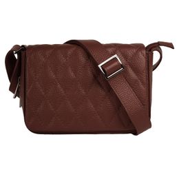 Henkeltasche CLUTY, Damen, Gr. B/H/T: 20cm x 13cm x 5cm onesize, braun, Leder, Taschen, echt Leder, Made in Italy