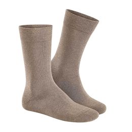 Socken Hudson "Socke Relax Cotton", Damen, Gr. 41-42, beige (sahara 0754), Obermaterial: 97% Baumwolle CO. 3% Elasthan EL., Socken Socken