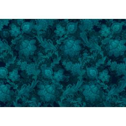 Vliestapete Komar "Digitaldruck Vlies - Fleurs de Nuit - Gr&ouml;&szlig;e 400 x 280 cm", bunt (bunt, gr&uuml;n), B:400m L:280m, Vlies, Tapeten, Wohnzimmer, Schlafzimmer