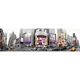 Fototapete papermoon "New York Time Square Panorama", bunt, B:3,5m L:1m, Vlies, Tapeten
