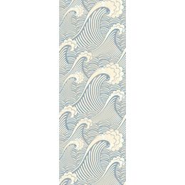 Vinyltapete queence "Bernadette", blau, B:0,9m L:2,5m, Vinyl, Tapeten, 90x250cm, selbstklebend, kinderleichte Anbringung,, Sticker