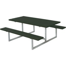 Garten-Essgruppe Plus "&raquo;Basic&laquo; Kombim&ouml;bel", gr&uuml;n (gr&uuml;n ral 6009), B:160cm H:73cm T:177cm, FSC-zertifizierter Holzwerkstoff, Stahl, Sitzm&ouml;bel-Sets, 177x160x73/45 cm