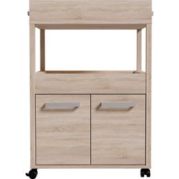 Barschrank FORTE "Homebar", braun (sonoma eiche), B:60cm H:88,5cm T:40cm, Schr&auml;nke, Barschrank, H&ouml;he ca. 88,5 cm