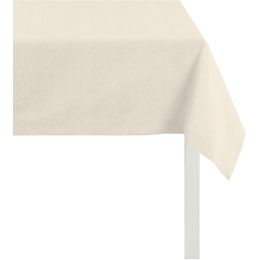 Tischdecke Apelt "ALASKA, LOFT STYLE, Rips Uni" Gr. 1, beige (creme), B:130cm L:170cm, Baumwolle, Polyester, Tischdecken, Tischdecke