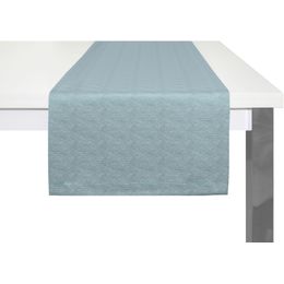 Tischl&auml;ufer WIRTH "TORBOLE" Gr. 1, blau, B:40cm L:150cm, Baumwolle, Polyester, Tischdecken
