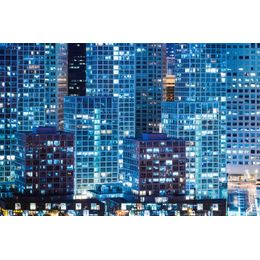 Acrylglasbild queence "Hochh&auml;user", blau (farbe bild(er): blau), B:150cm H:100cm T:2,4cm, Bilder, Acrylglasbild