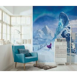 Kindertapete Komar "Disney Frozen Ice Castle", blau, B:200m H:250m, Vlies, Tapeten
