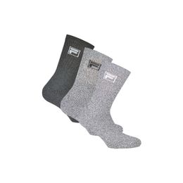 Kurzsocken Fila "Socken 3er Pack", Herren, Gr. 35-38, grau (grau melange), Obermaterial: 70% Baumwolle CO. 29% Polyester PES. 1% Elasthan EL., Socken
