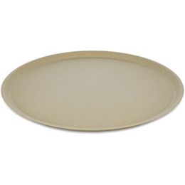 Speiseteller Koziol "CONNECT PLATE &Oslash; 25,5 cm, aus biozirkul&auml;rem Material", beige (sand), H:1cm &Oslash;:25,5cm, Holz, Kunststoff, Speiseteller, Speiseteller, Teller Set, Sp&uuml;lmaschinengeeignet und melaminfrei, Made in Germany