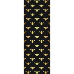 Vinyltapete queence "Bienen", schwarz, B:0,9m L:2,5m, Vinyl, Tapeten, 90x250cm, selbstklebend, kinderleichte Anbringung,, Sticker