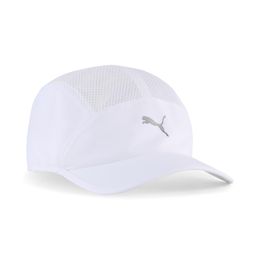 Flex Cap Puma "5-Panel-Cap mit Visor Erwachsene", Gr. onesize, wei&szlig;, 100% Polyester, bedruckt, Caps