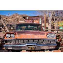 Fototapete papermoon "Altes Auto", bunt, B:2,5m L:1,86m, Vlies, Tapeten