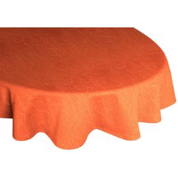 Tischdecke WIRTH "Lahnstein" Gr. 1, orange (terrakotta), B:130cm L:190cm, Polyester, Tischdecken, Tischdecke, oval