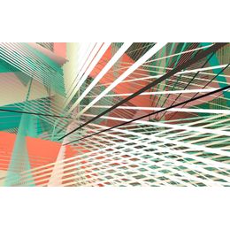 Vliestapete Komar "Digitaldruck Vlies - Space Grid Autumn - Gr&ouml;&szlig;e 400 x 250 cm", bunt, B:400m L:250m, Vlies, Tapeten, Wohnzimmer, Schlafzimmer