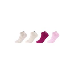 Sneakersocken s.Oliver "Sneakersocken 4er Pack", Herren, Gr. 35-38, lila (lavender), 98% Polyester, 2% Elasthan, uni, Socken Sneakersocken