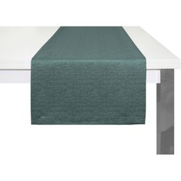 Tischl&auml;ufer WIRTH "TORBOLE" Gr. 1, blau (petrol), B:40cm L:150cm, Baumwolle, Polyester, Tischdecken