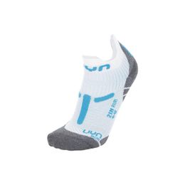 Sneakersocken uyn "Socken 2IN Socks 1er Pack", Damen, Gr. 39-40, bunt (wei&szlig;, grau, t&uuml;rkis), Obermaterial: 85% Polyamid PA. 12% Polypropylen PP. 3% Elasthan EL., Socken Sneakersocken