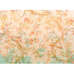 Vliestapete Komar "Digitaldruck Vlies - Oiseau de Paradis - Gr&ouml;&szlig;e 350 x 255 cm", bunt, B:350m L:255m, Vlies, Tapeten, Wohnzimmer, Schlafzimmer